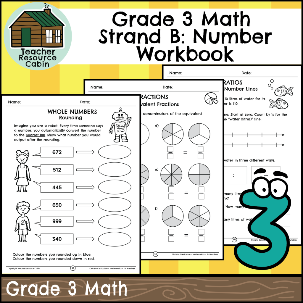 Grade 3 Number Workbook (Ontario Math) - Teacher Resource Cabin