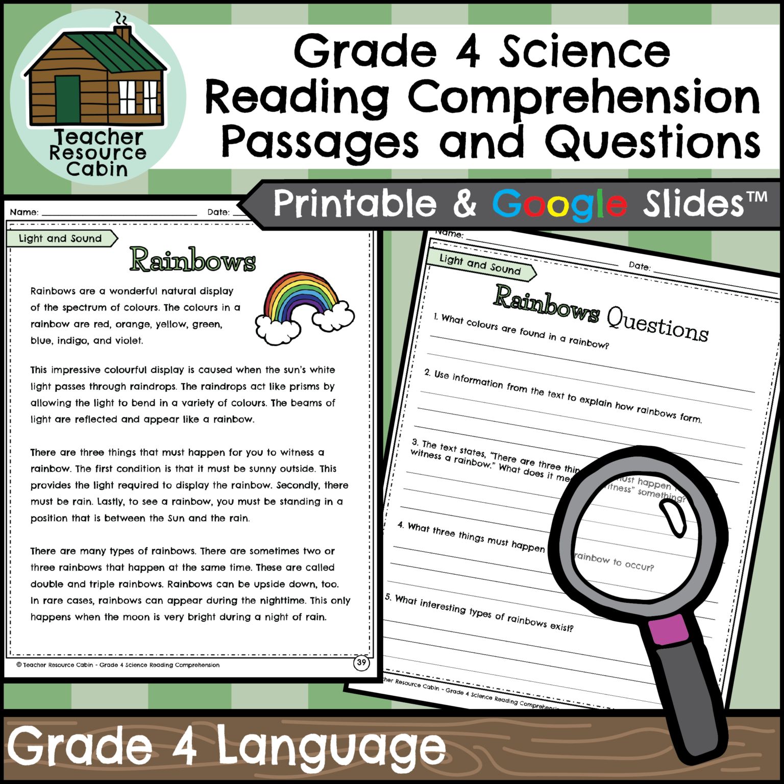 Grade 4 Ontario Language Bundle (FULL YEAR) - Teacher Resource Cabin
