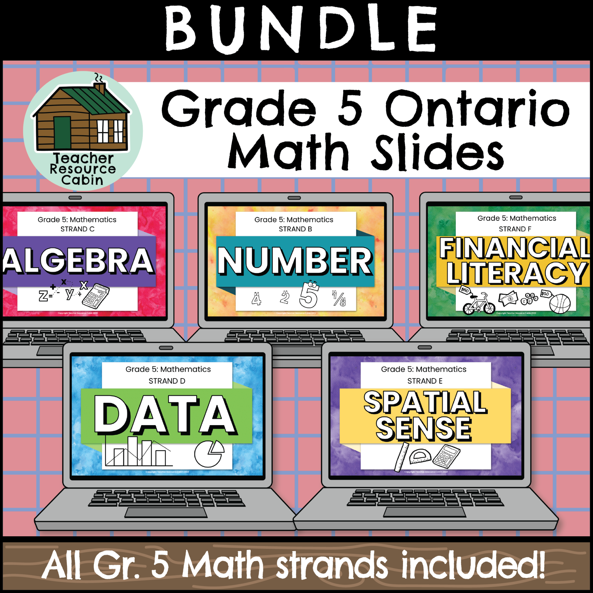 Grade 5 Ontario MATH: Google Slides™ Bundle - Teacher Resource Cabin