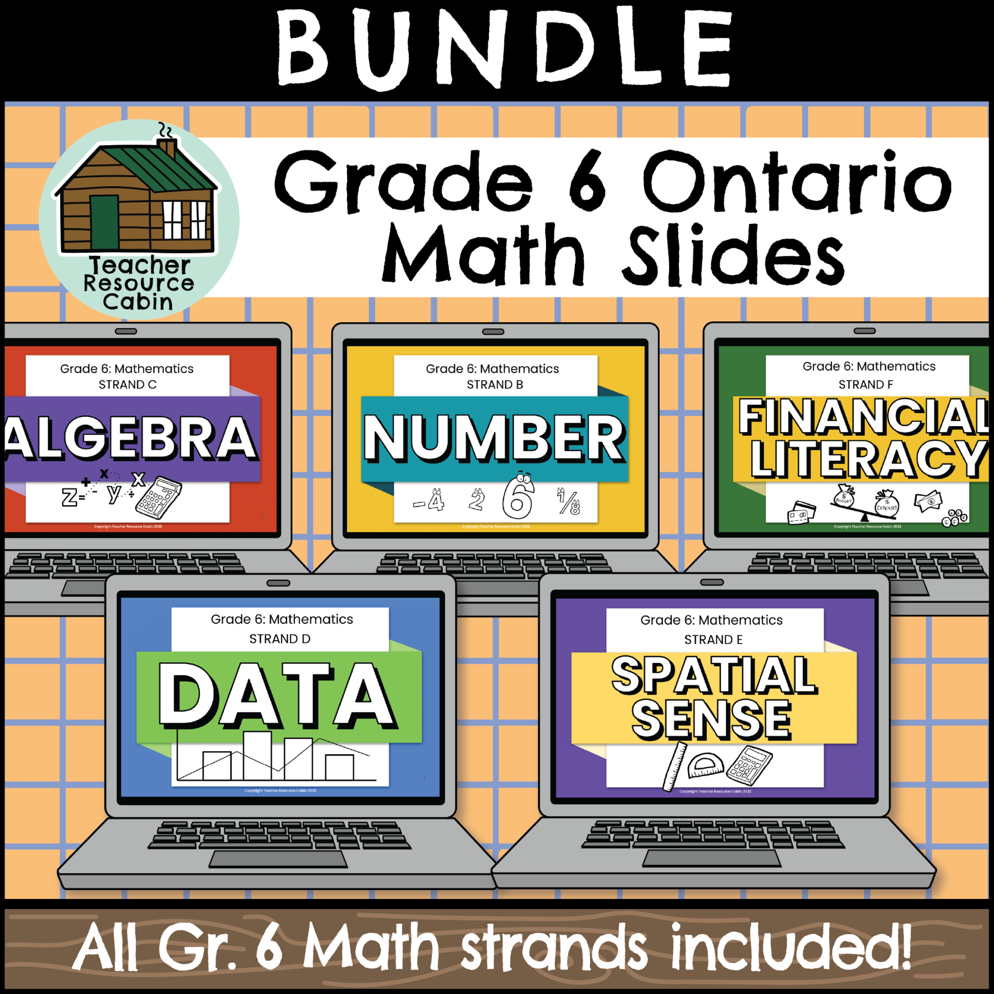 Grade 6 Ontario MATH: Google Slides™ Bundle - Teacher Resource Cabin