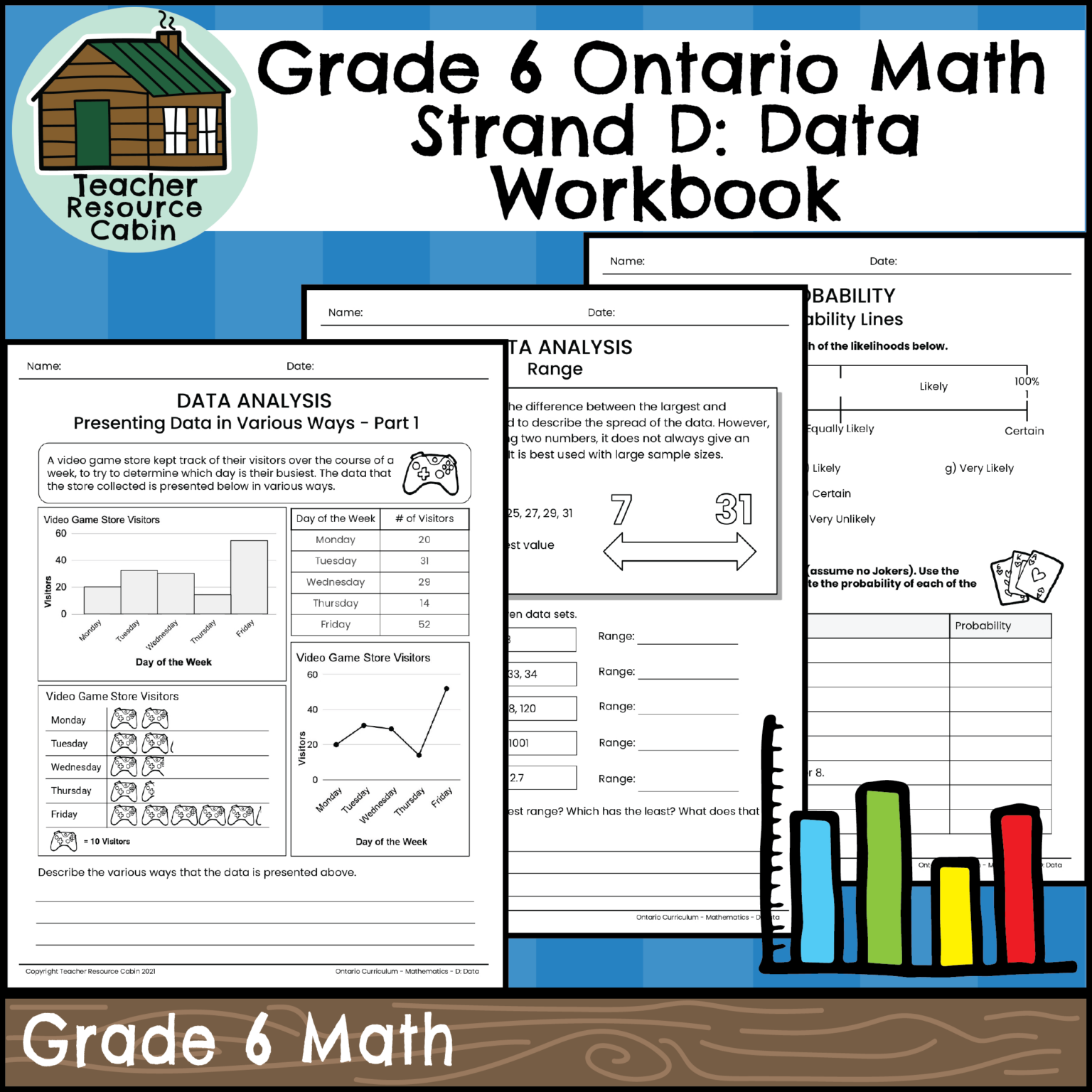 Grade 6 Data Workbook (Ontario Math) - Teacher Resource Cabin