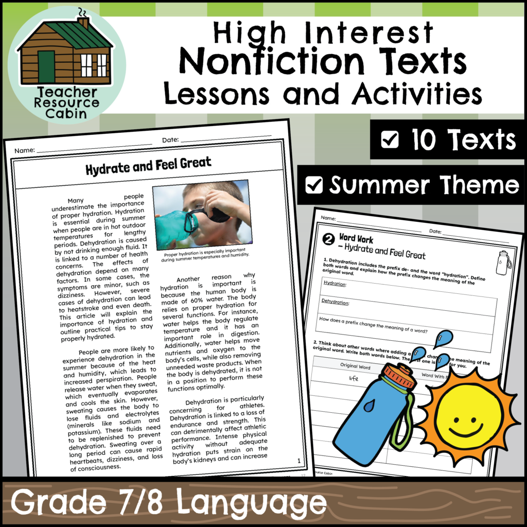BUNDLE: High Interest Nonfiction Reading Passages (Grade 7/8) - Teacher ...