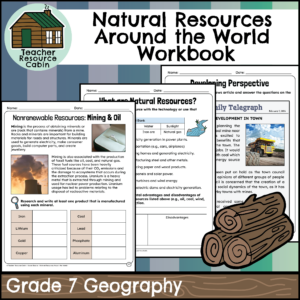 Natural Resources Around the World Workbook (Grade 7 Ontario Geography ...