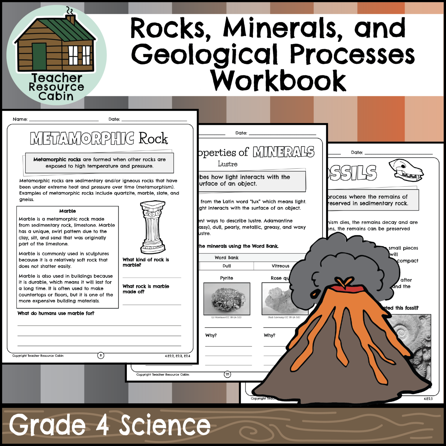 Rocks and Minerals Workbook (Grade 4 Ontario Science) - Teacher ...