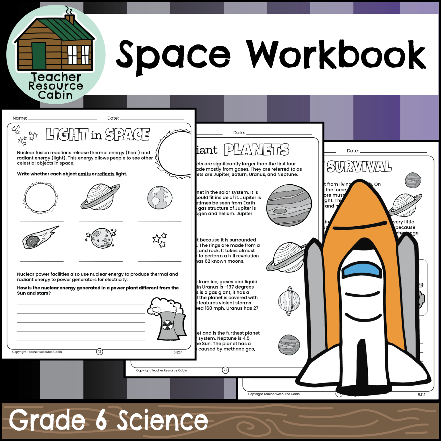 Space Workbook (Grade 6 Ontario Science) - Teacher Resource Cabin