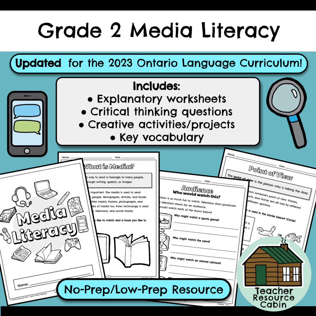 Grade 2 Media Literacy Ontario - Teacher Resource Cabin