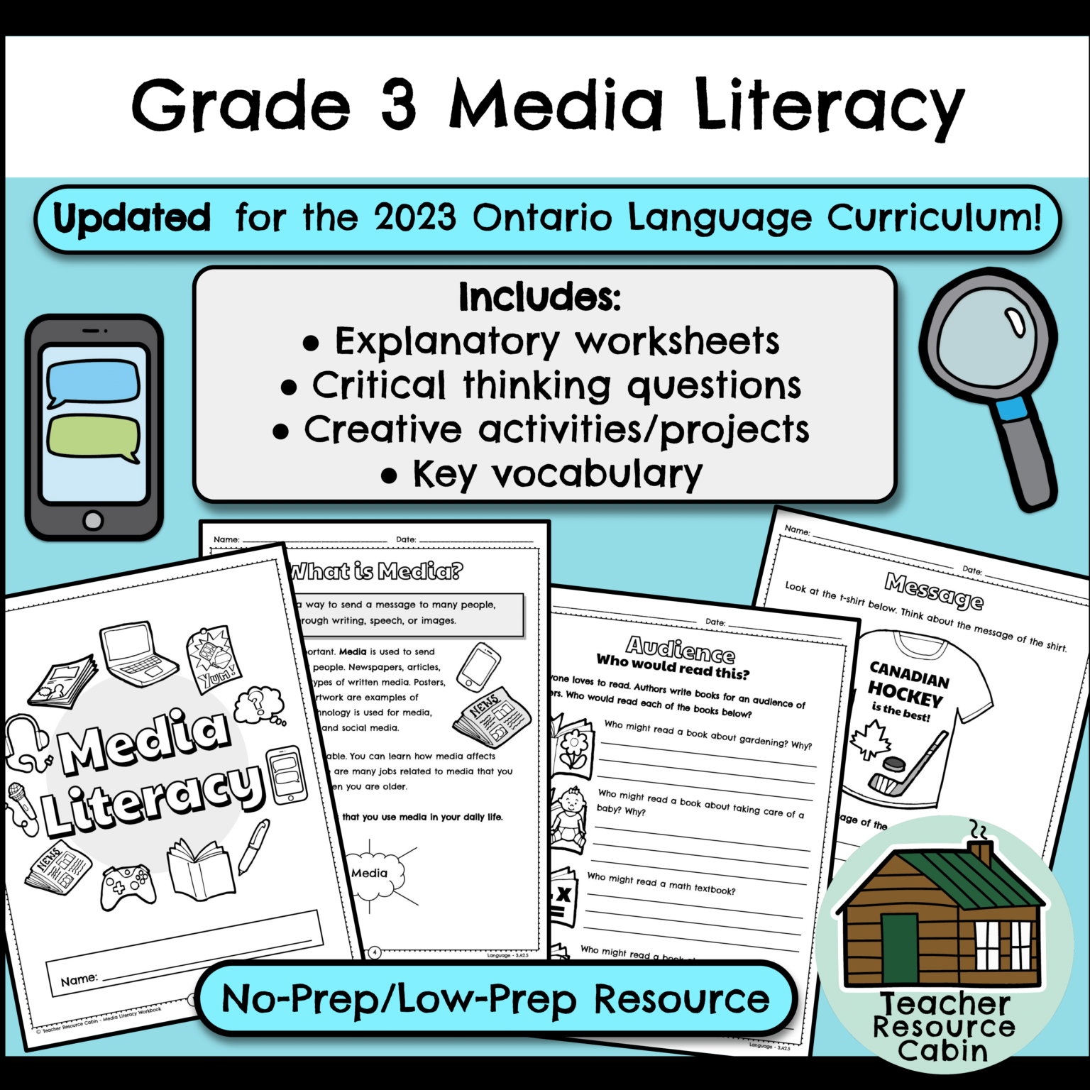 Grade 3 Media Literacy Ontario - Teacher Resource Cabin