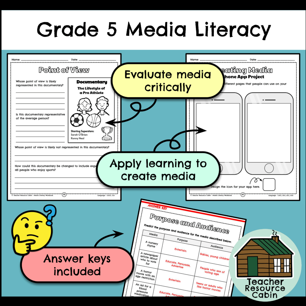 Grade 5 Media Literacy Ontario - Teacher Resource Cabin