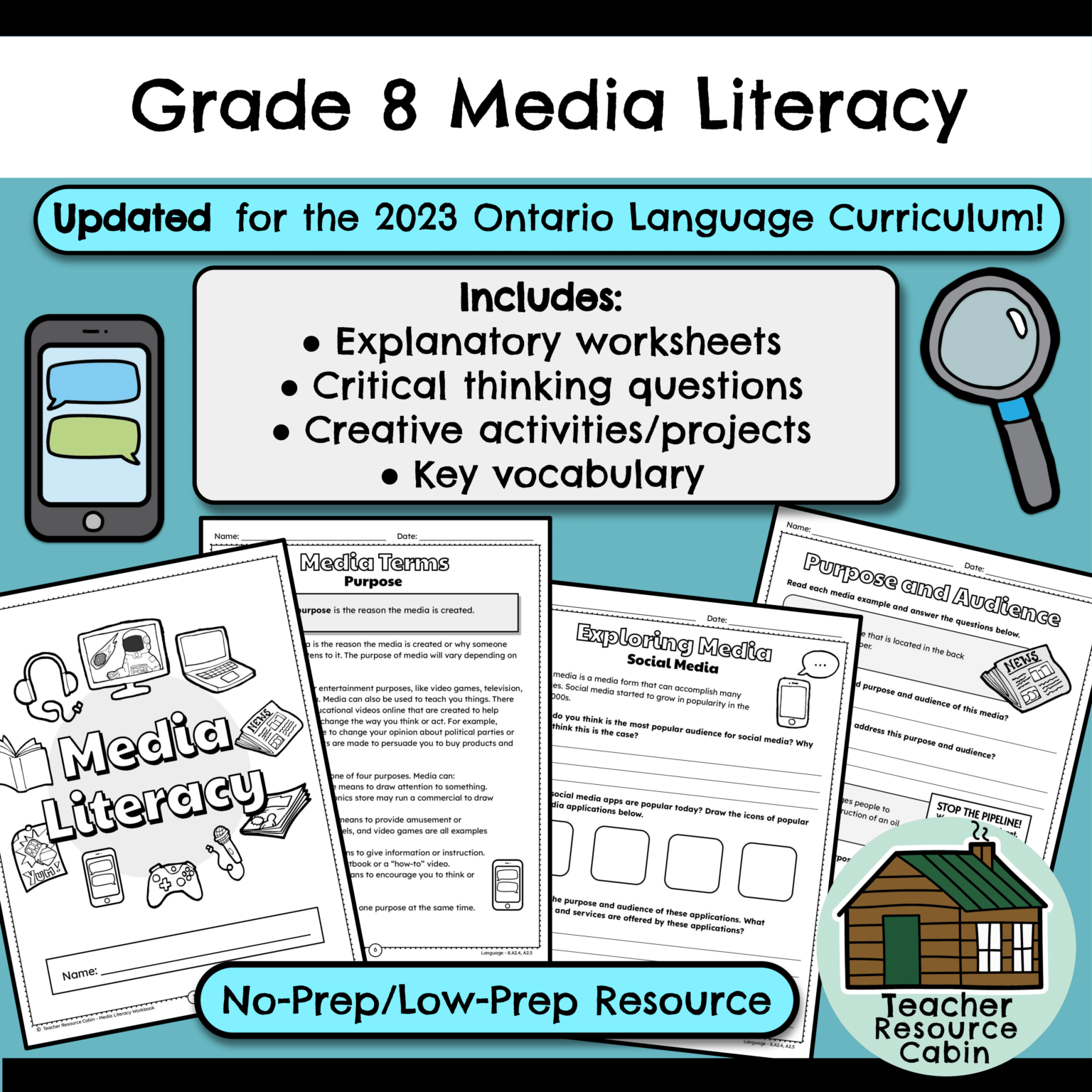 Grade 8 Media Literacy Ontario - Teacher Resource Cabin