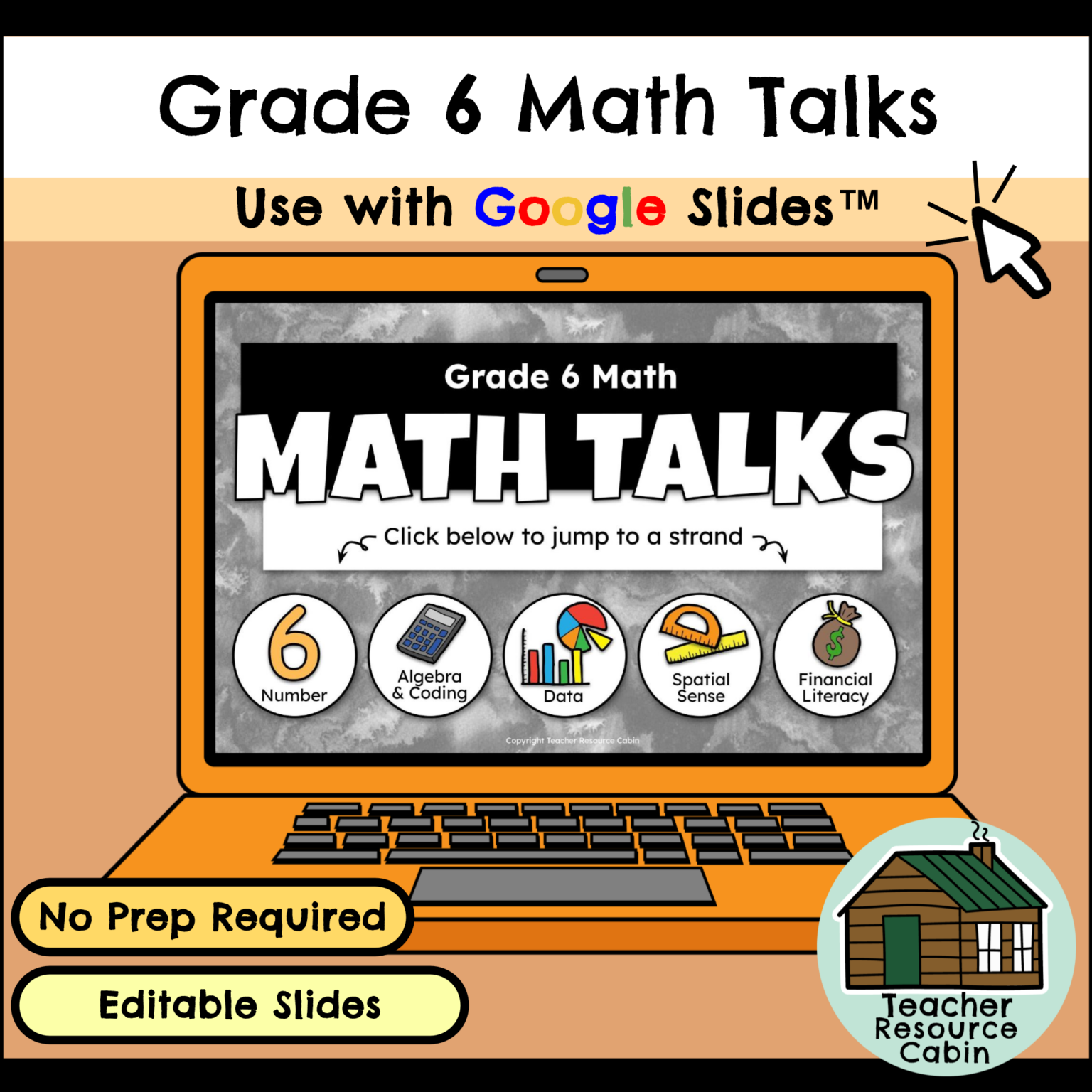 Grade 6 MATH TALKS for Google Slides™ - Teacher Resource Cabin