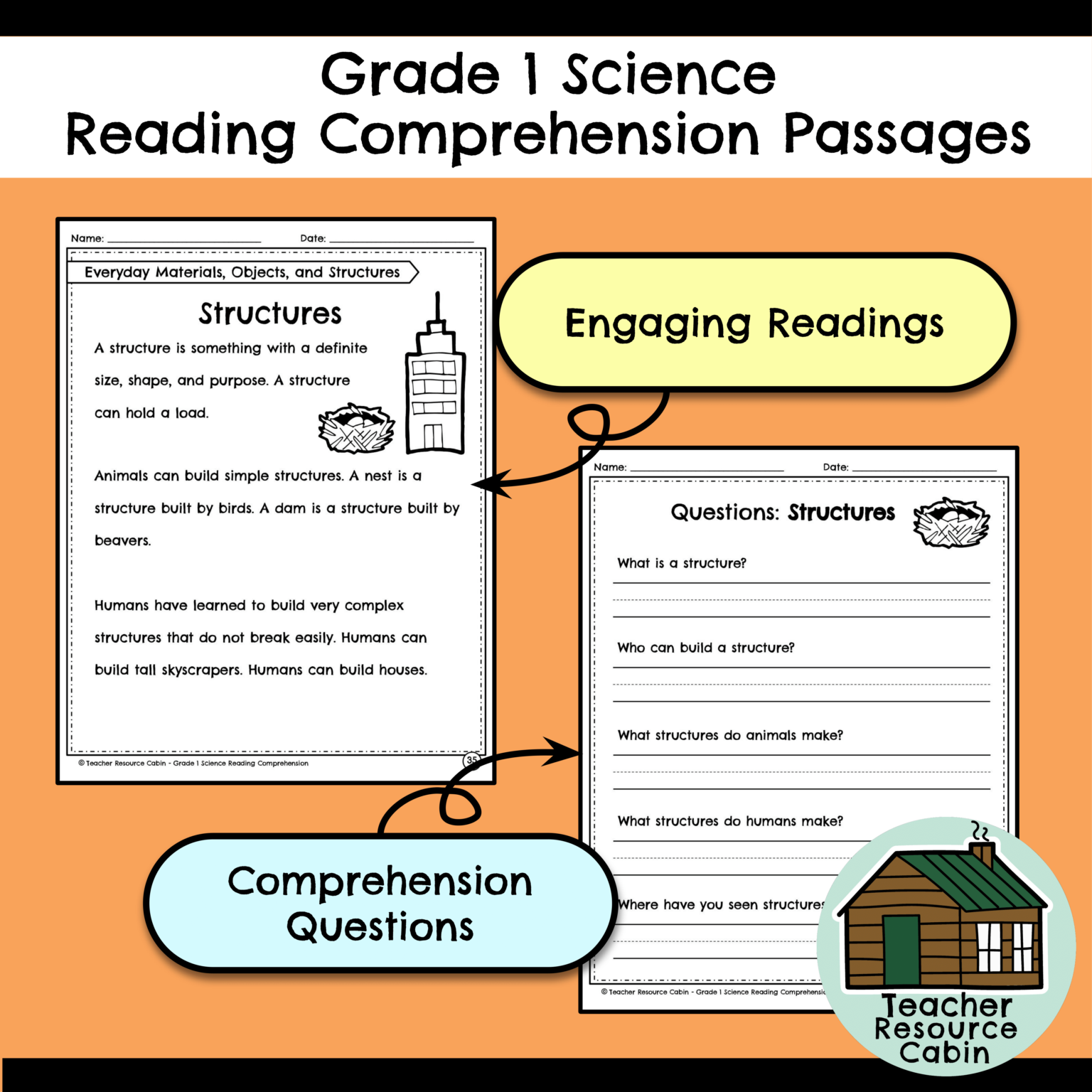 Grade 1 Science Reading Comprehension Passages and Questions - Teacher ...
