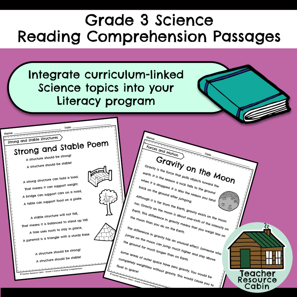 Grade 3 Science Reading Comprehension Passages and Questions - Teacher ...