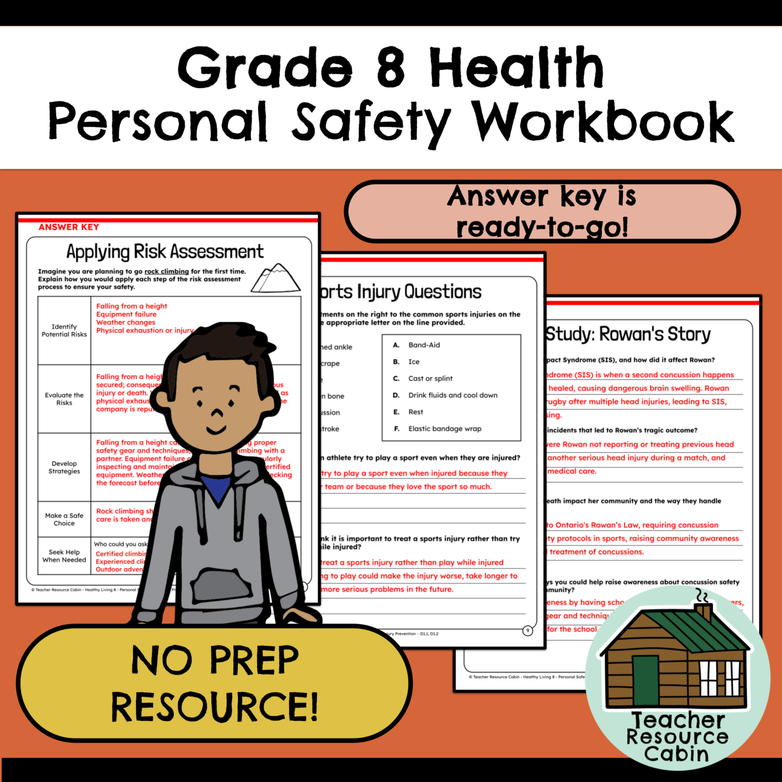 Personal Safety and Injury Prevention Workbook (Grade 8 Ontario Health ...
