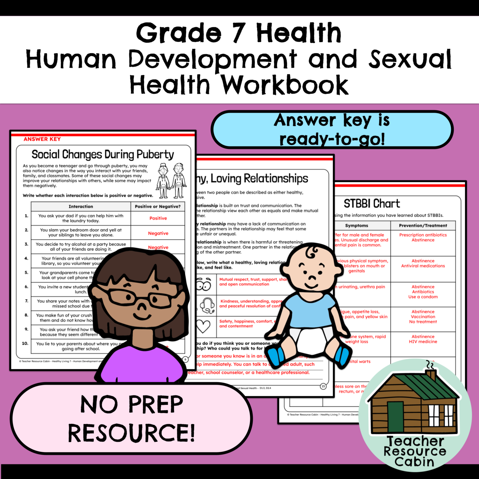 Human Development and Sexual Health Workbook (Grade 7 Ontario Health ...