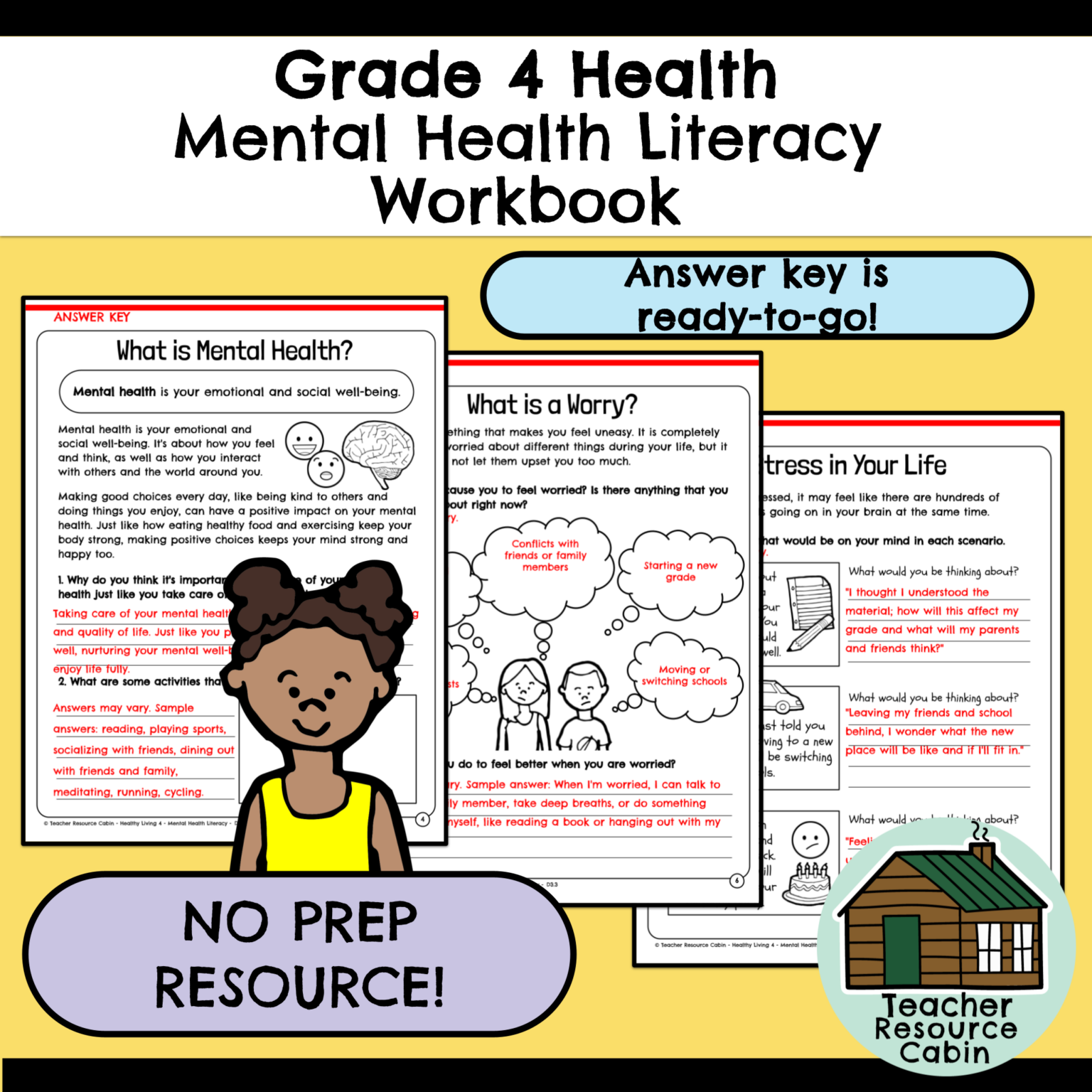 Mental Health Literacy Workbook (Grade 4 Ontario Health) - Teacher ...
