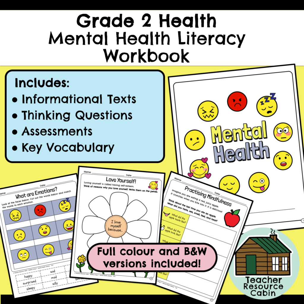 Mental Health Literacy Workbook (Grade 2 Ontario Health) - Teacher ...