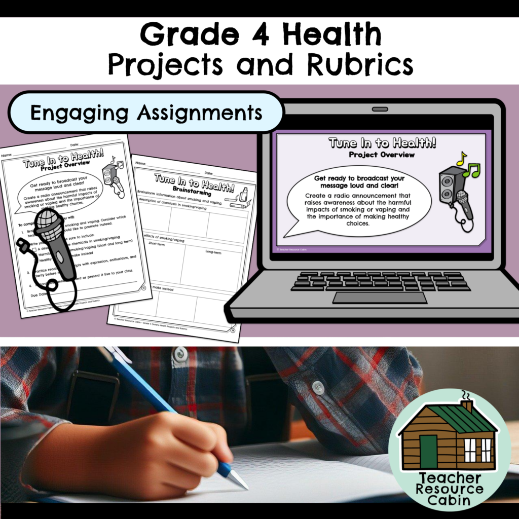 Grade 4 Health Projects and Rubrics - Includes Google Slides™ - Teacher ...