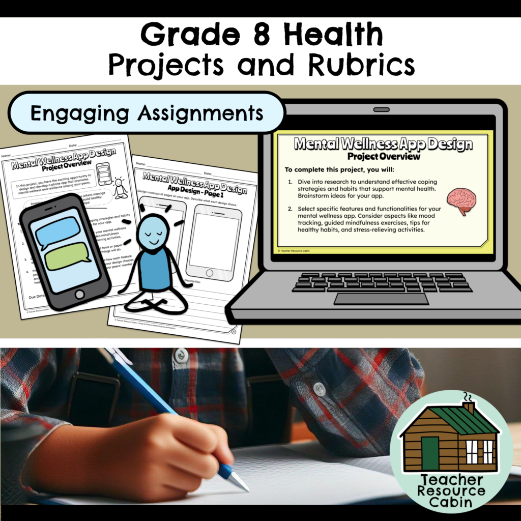 Grade 8 Health Projects and Rubrics - Includes Google Slides™ - Teacher ...