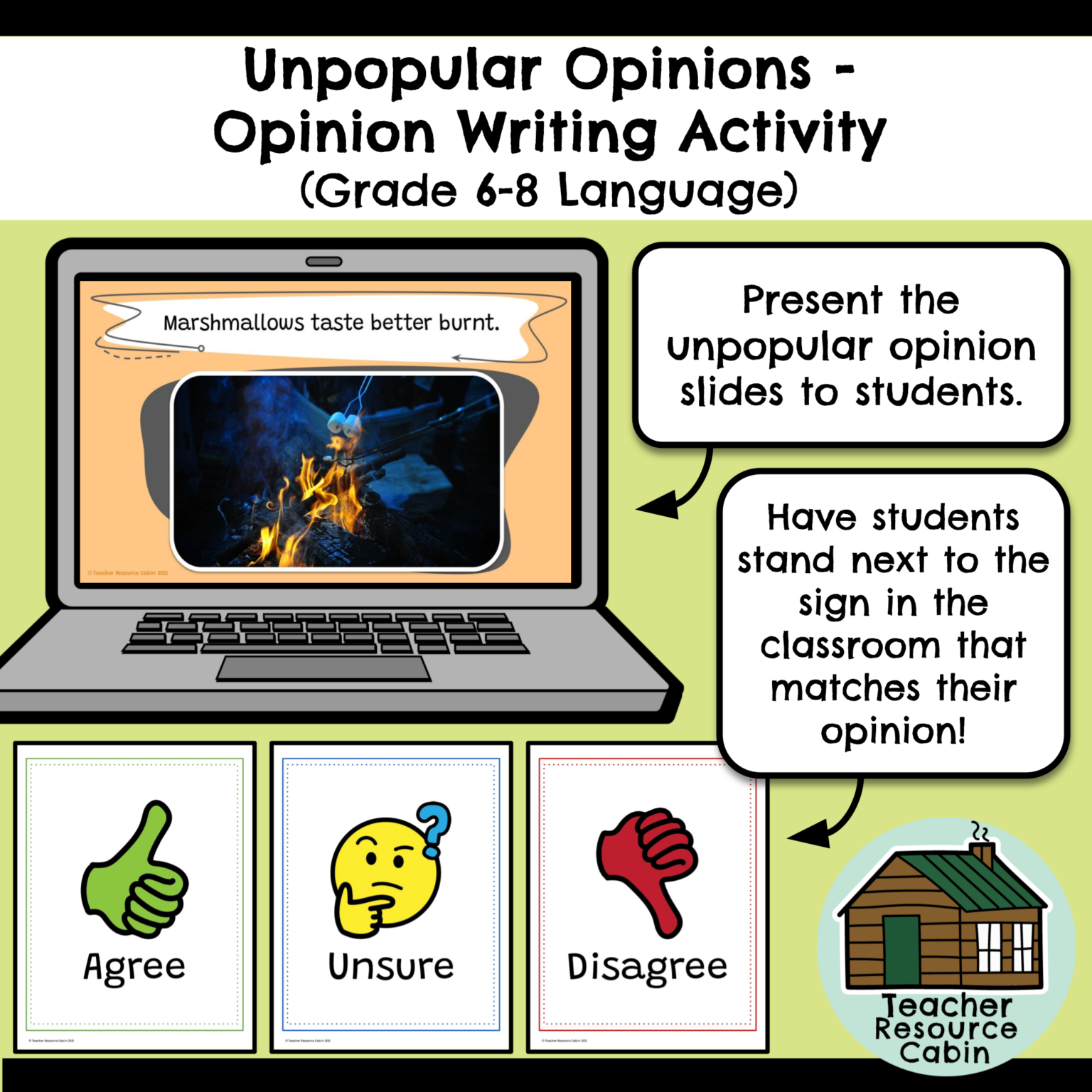 Unpopular Opinions - Opinion Writing Activity (Grade 6-8 Language ...