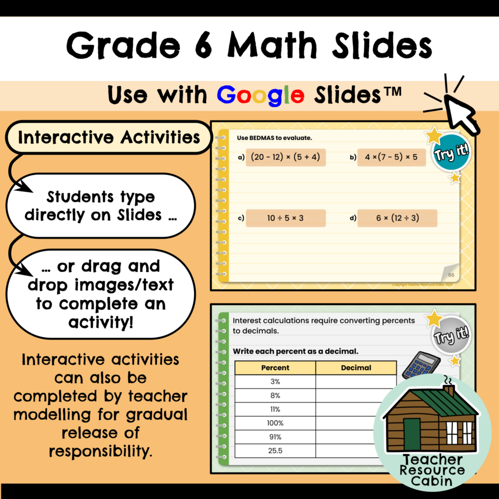 Grade 6 Ontario MATH: Google Slides™ Bundle - Teacher Resource Cabin