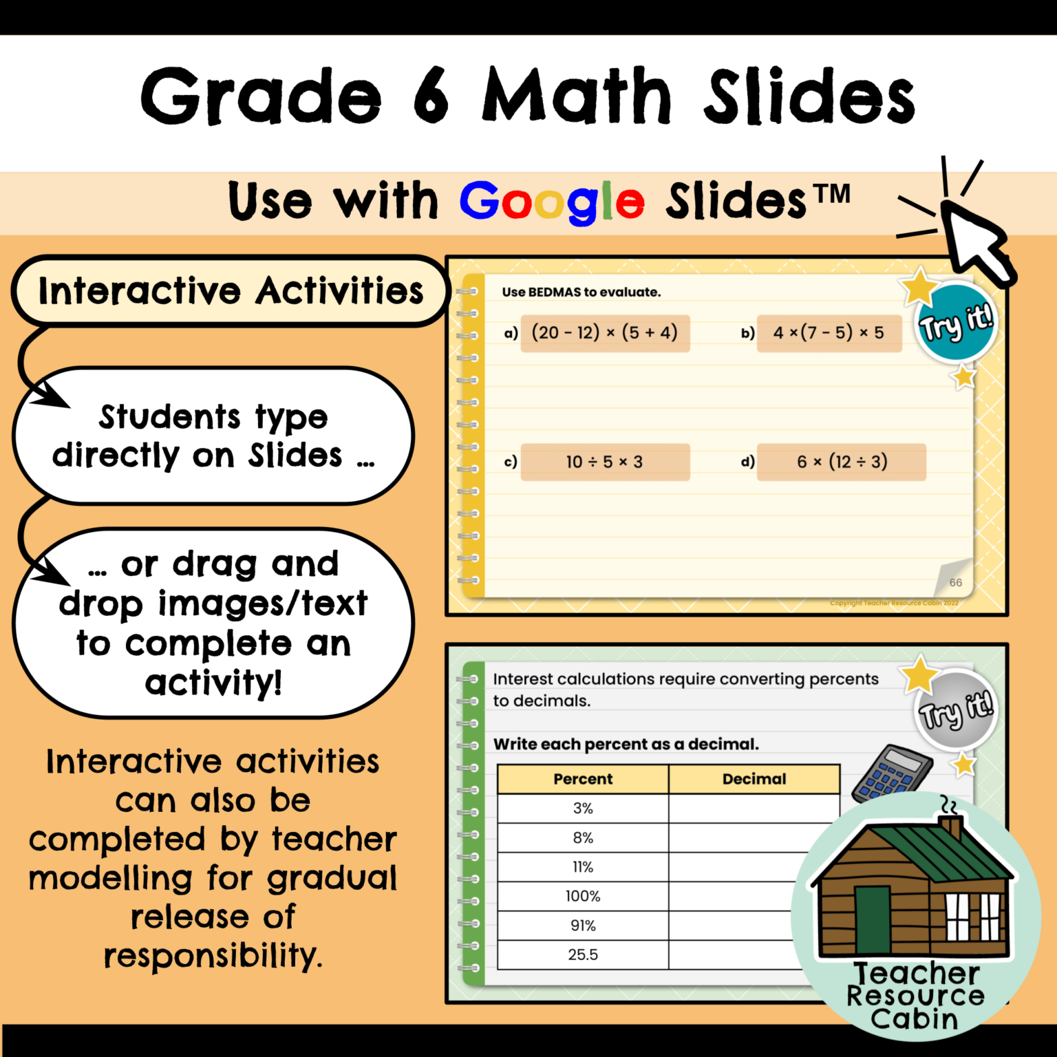 Grade 6 Ontario MATH: Google Slides™ Bundle - Teacher Resource Cabin