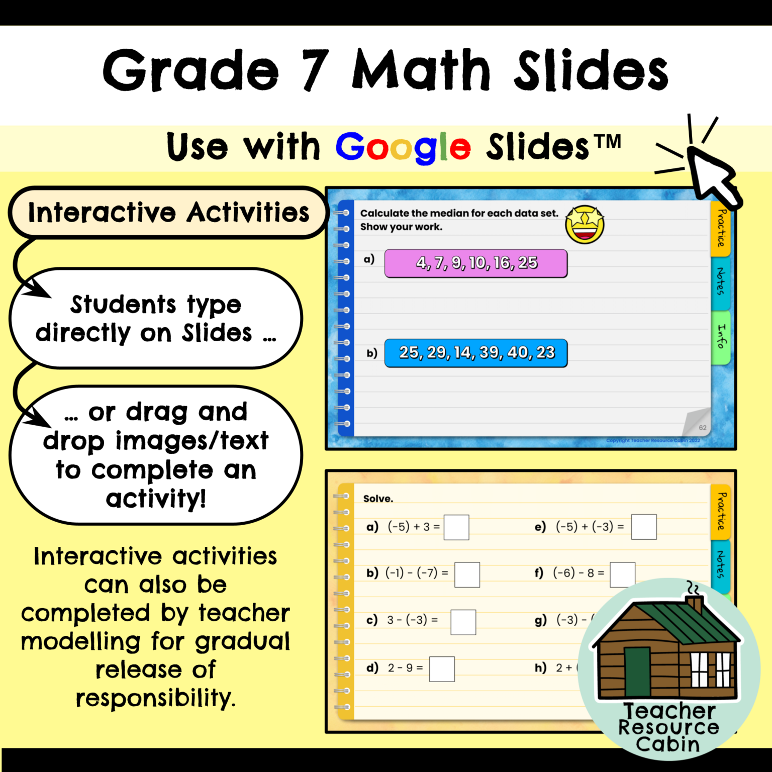 Grade 7 Ontario MATH: Google Slides™ Bundle - Teacher Resource Cabin