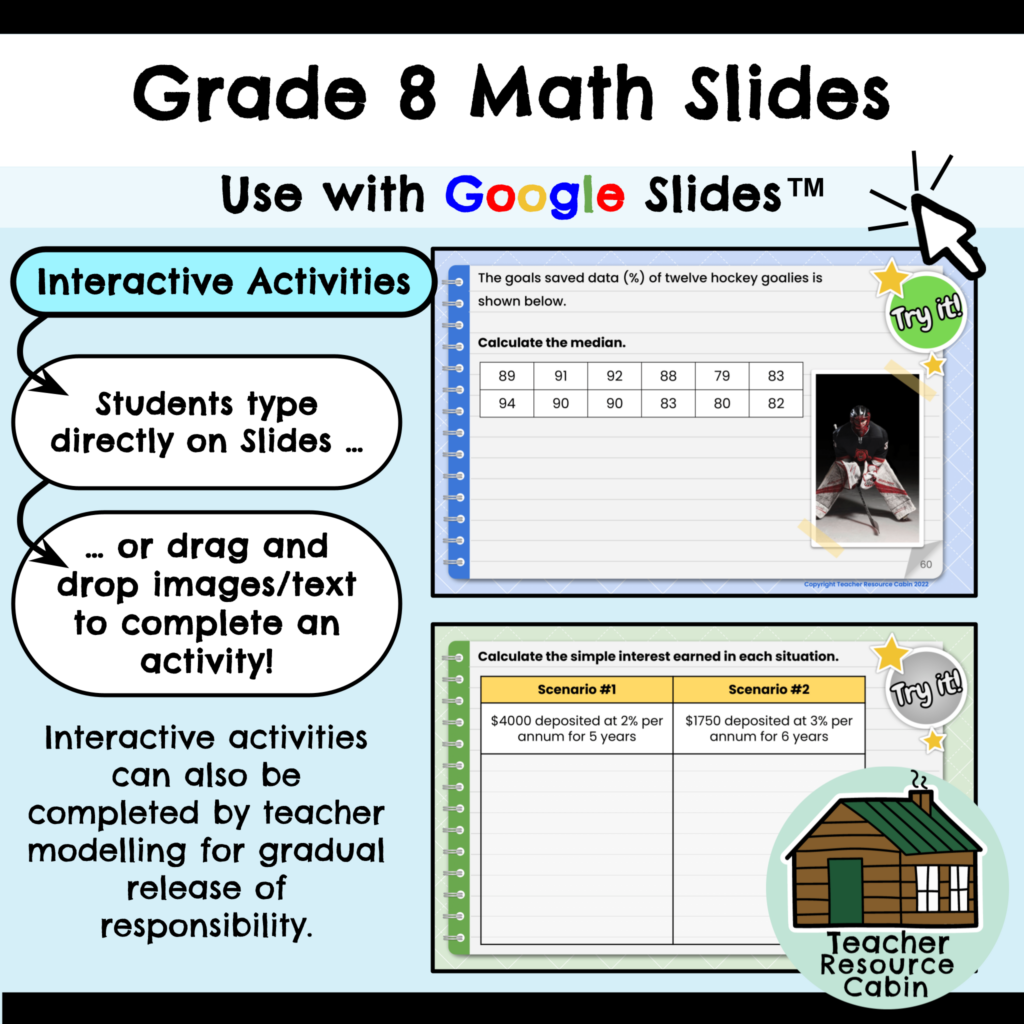 Grade 8 Ontario MATH: Google Slides™ Bundle - Teacher Resource Cabin