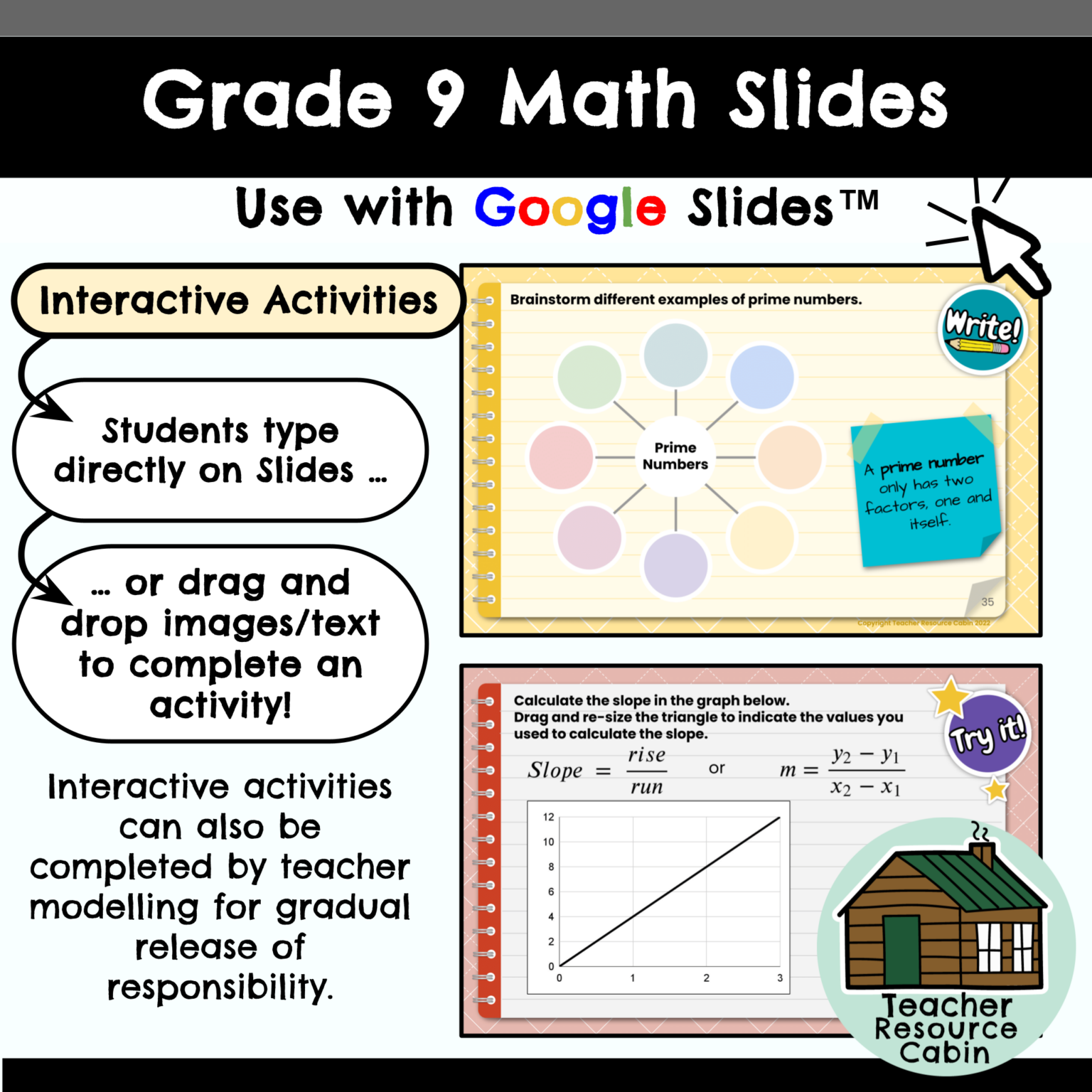 Grade 9 Ontario MATH: MTH1W Google Slides™ Bundle - Teacher Resource Cabin