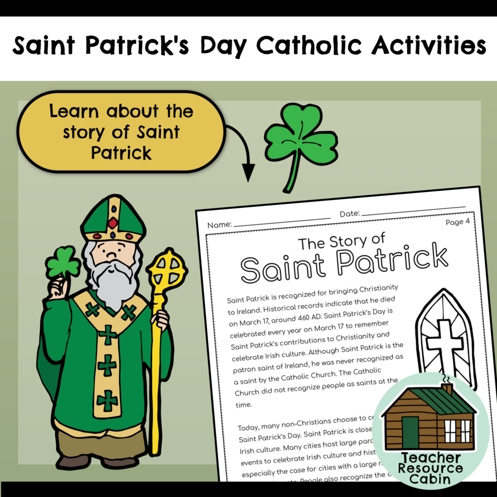 Saint Patrick's Day Catholic Activities (Grade 7-8 Religious Education ...