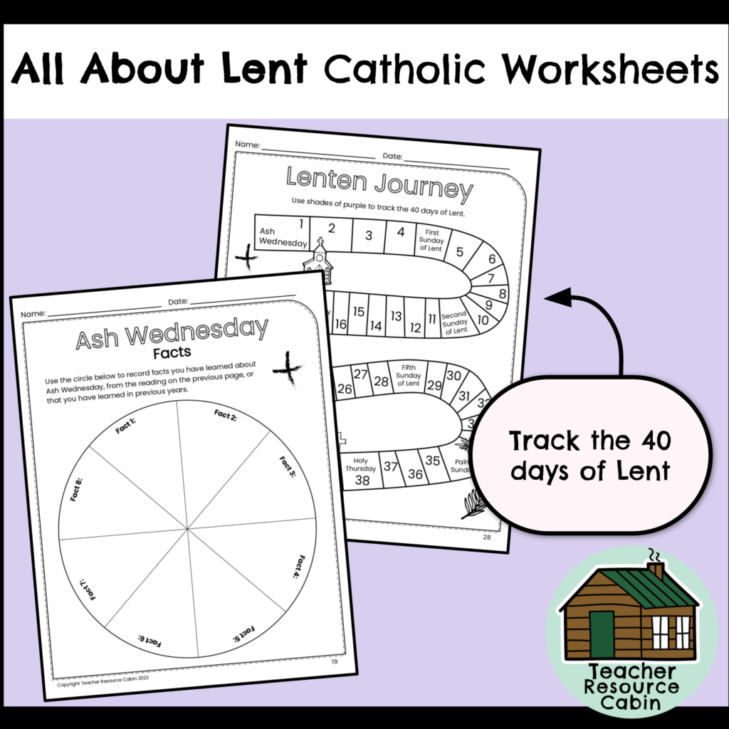 Lent Catholic Activities (Grade 7/8 Religious Education) - Teacher ...