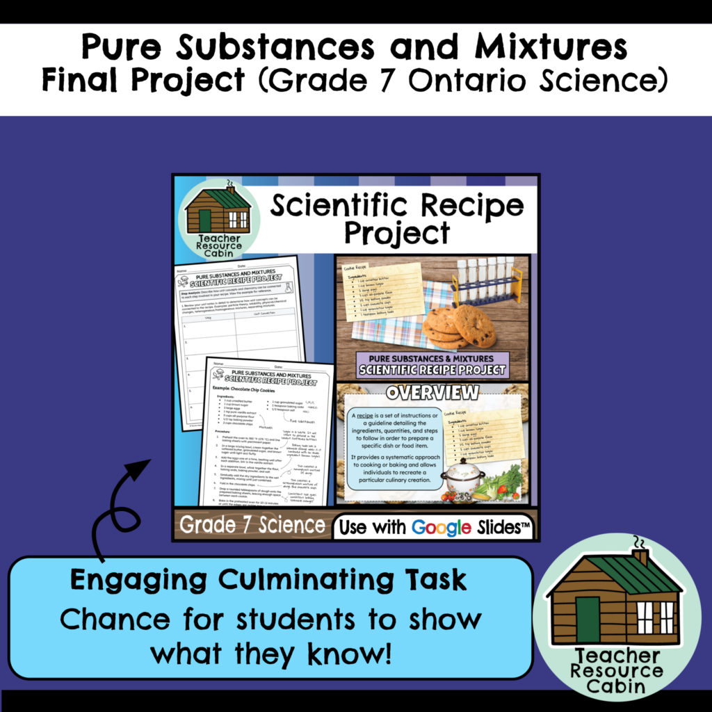 Scientific Recipe Project for Google Slides™ (Grade 7 Science ...