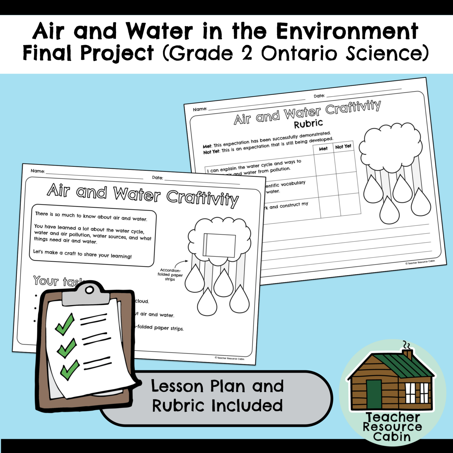 Air and Water in the Environment Final Project (Grade 2 Science ...