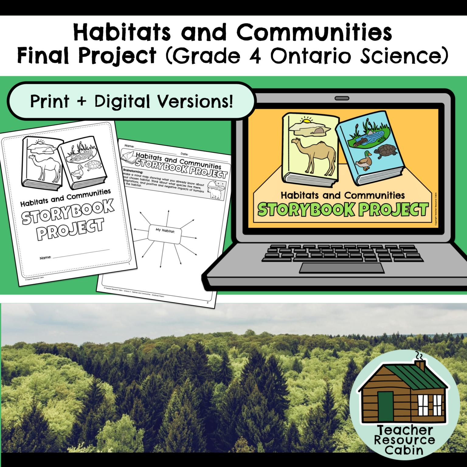 Habitats and Communities Storybook Project for Google Slides™ (Grade 4 ...