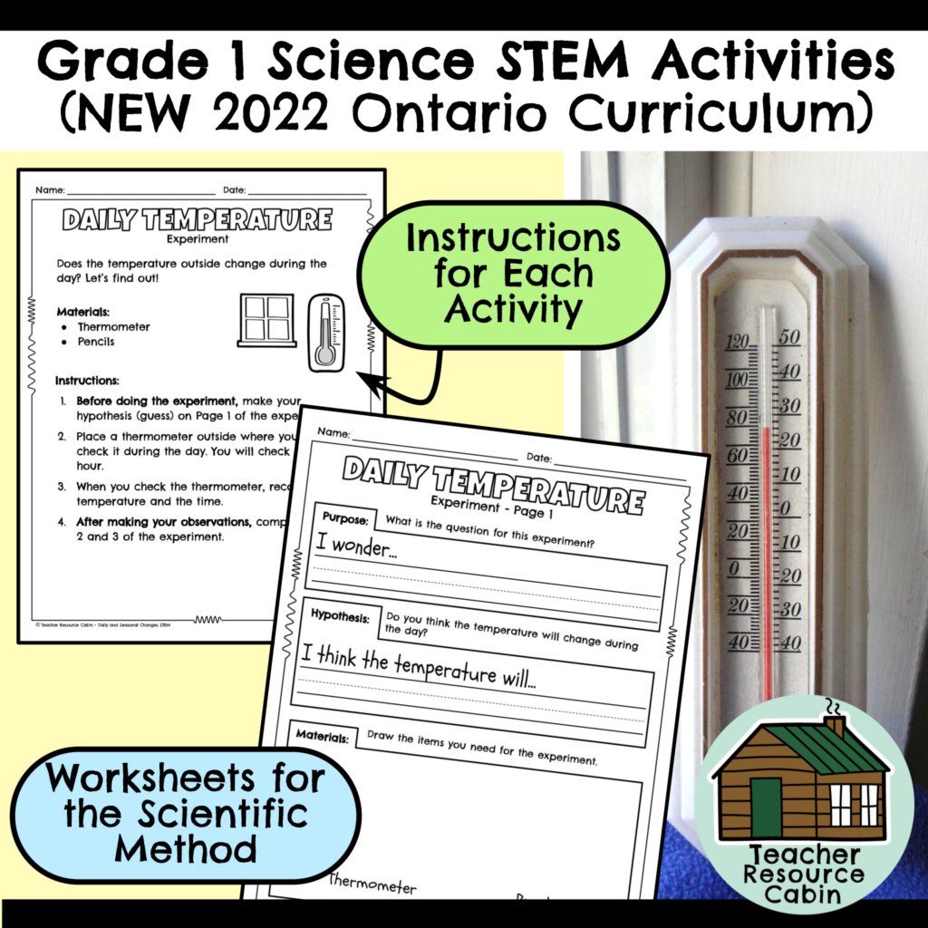 Grade 1 Science STEM Activities Bundle - Teacher Resource Cabin