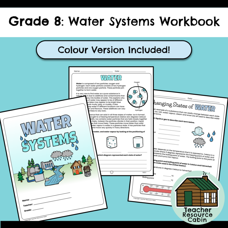 Water Systems Workbook (Grade 8 Ontario Science) - Teacher Resource Cabin