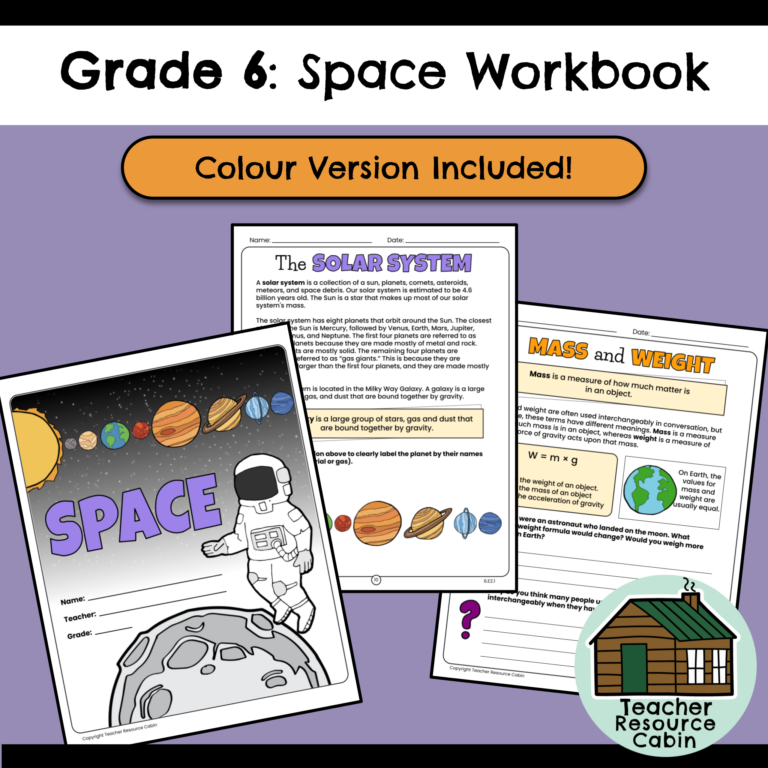 Space Workbook (Grade 6 Ontario Science) - Teacher Resource Cabin