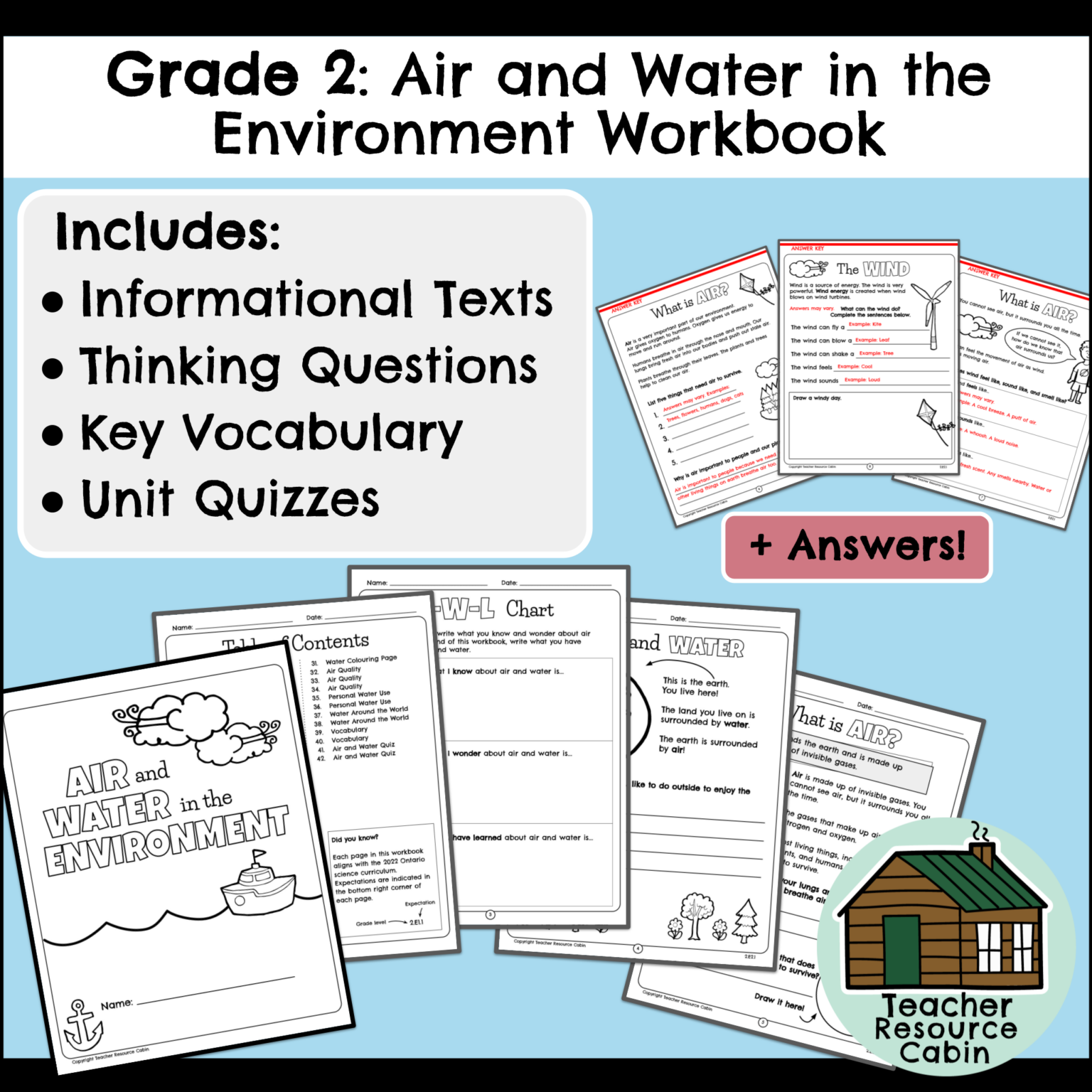 Air and Water in the Environment Workbook (Grade 2 Ontario Science ...