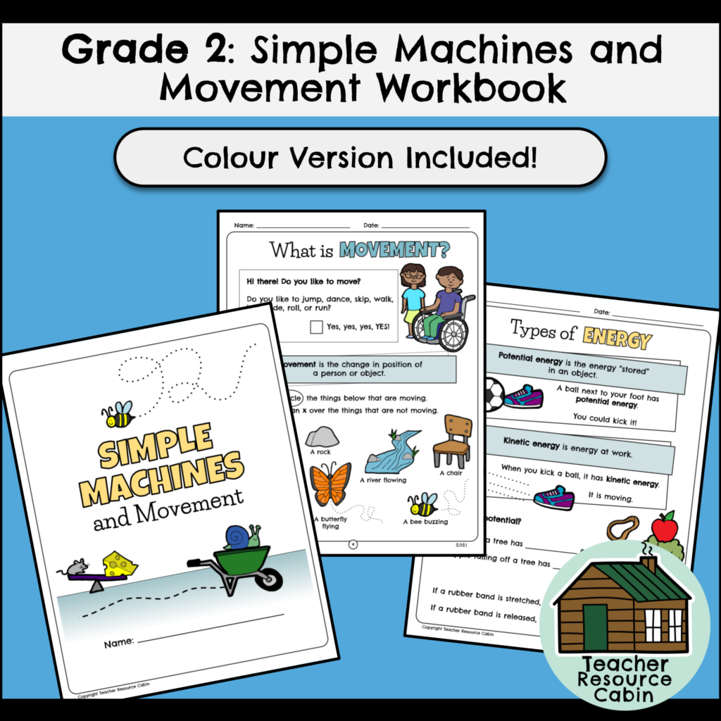 Simple Machines and Movement Workbook (Grade 2 Ontario Science ...
