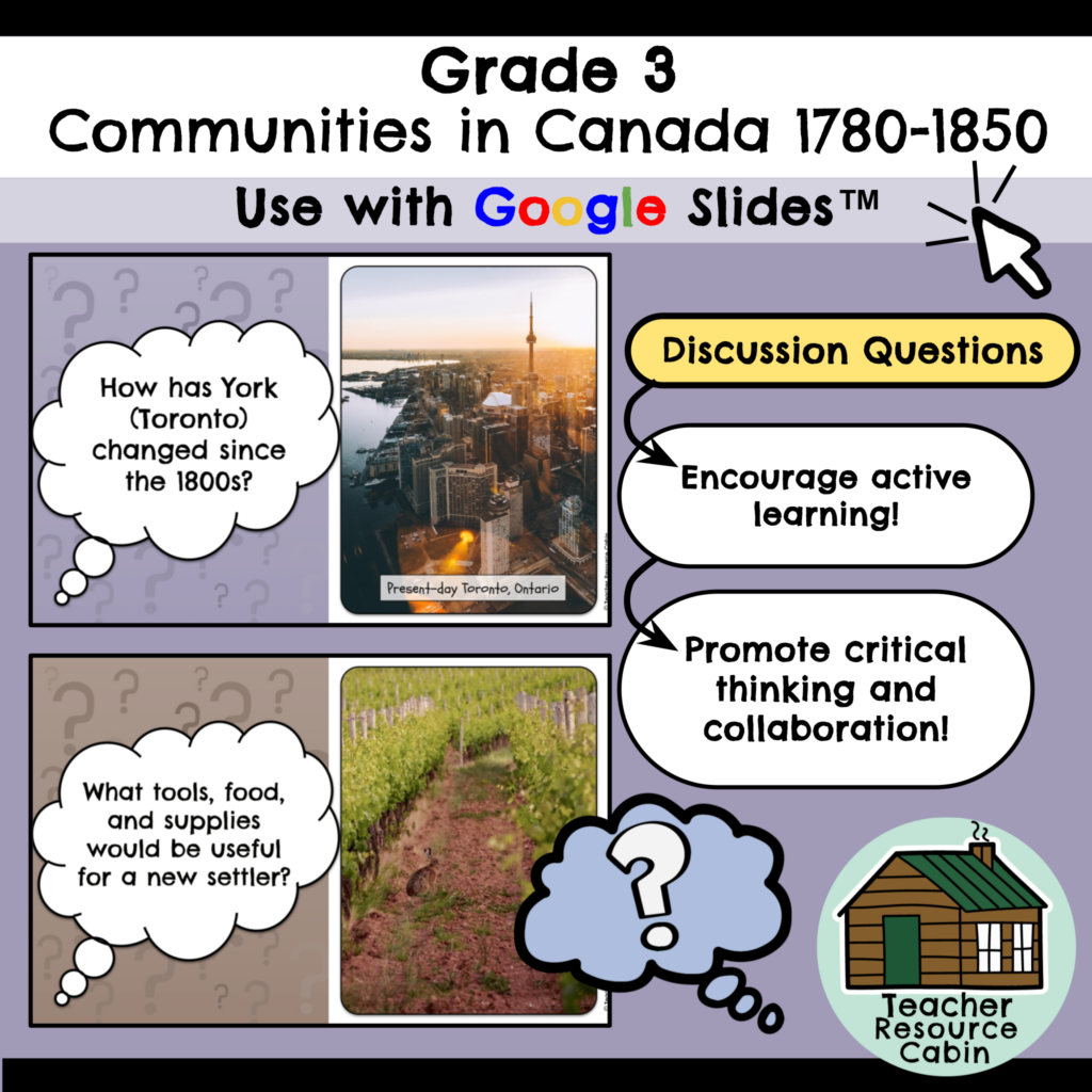 Communities in Canada, 1780-1850 for Google Slides™ (Grade 3 Social ...