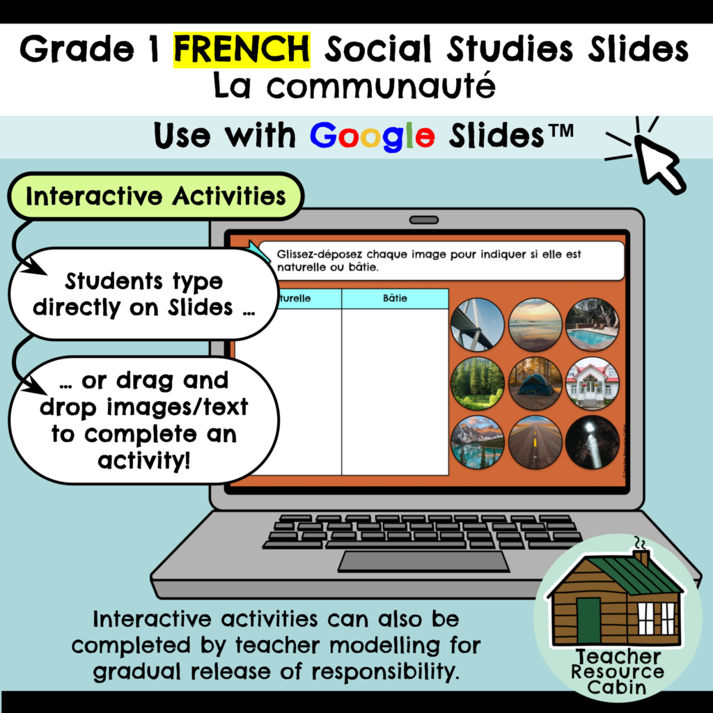 La communauté for Google Slides™ (Grade 1 FRENCH Social Studies ...