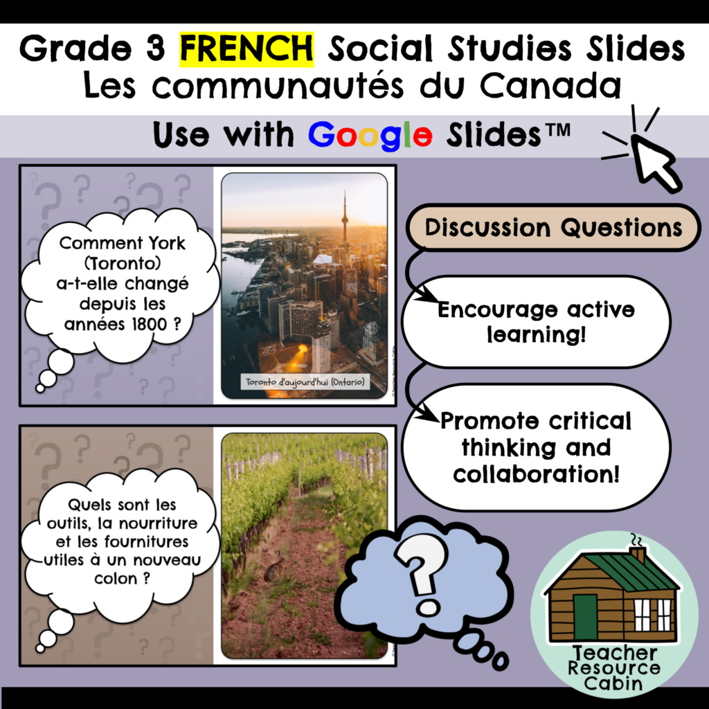 Les communautés du Canada for Google Slides™ (Grade 3 FRENCH Social ...