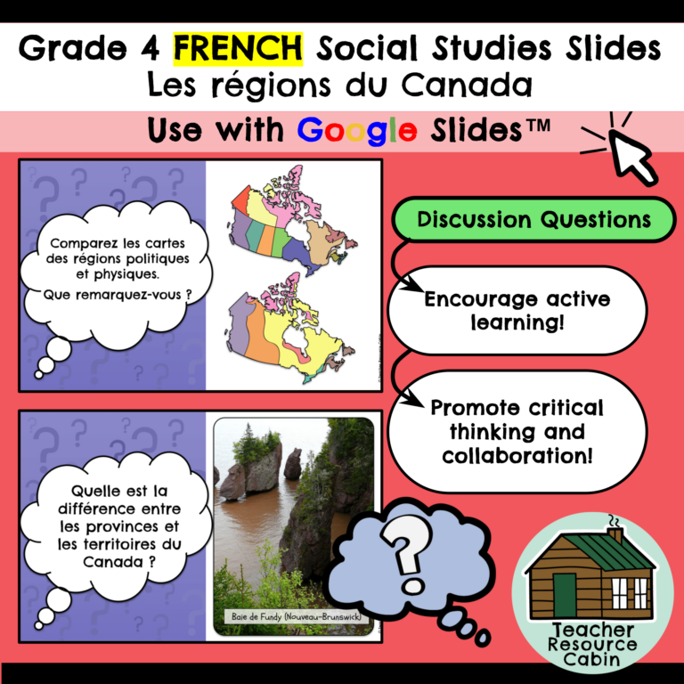 Les régions du Canada for Google Slides™ (Grade 4 FRENCH Social Studies ...