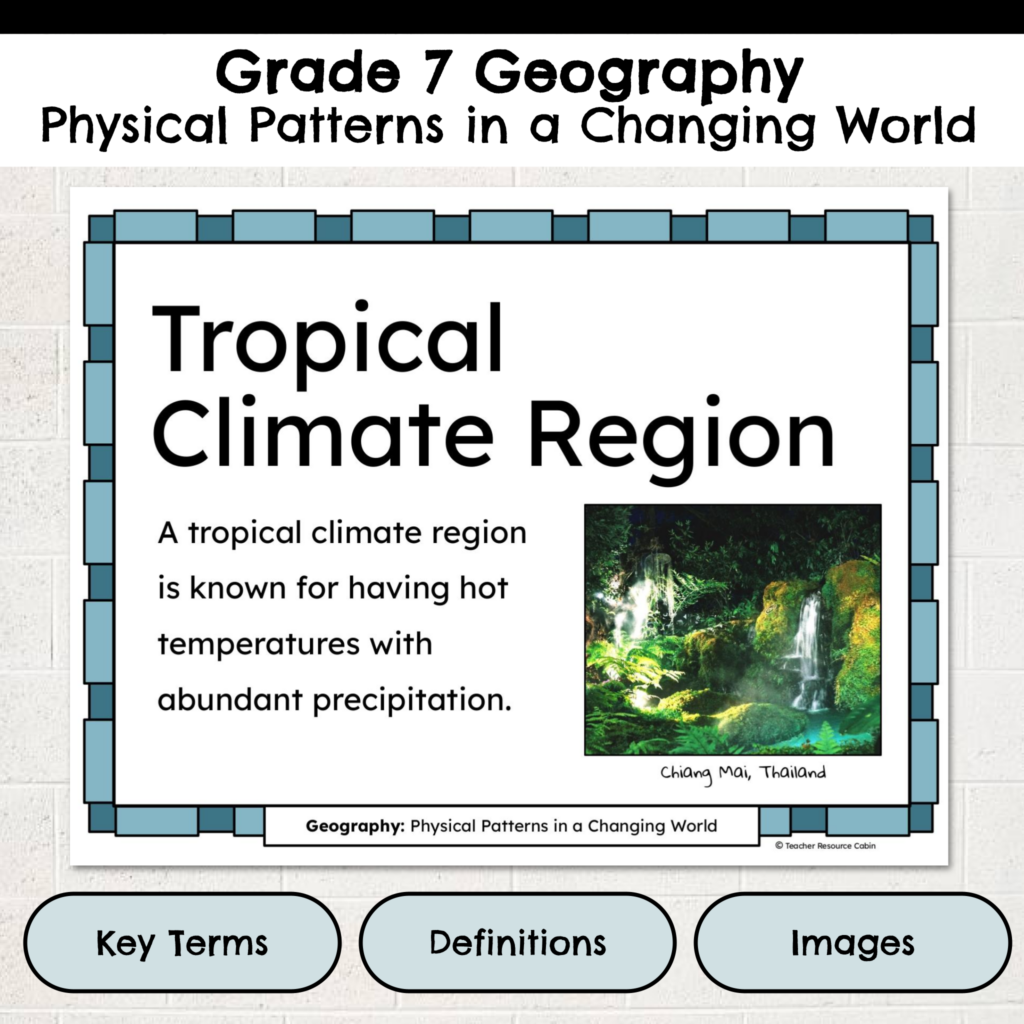 Physical Patterns Word Wall and Posters (Grade 7 Geography) - Teacher ...