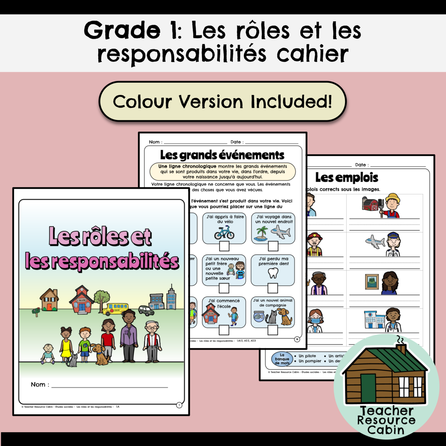 Les rôles et les responsabilités (Grade 1 FRENCH Social Studies ...