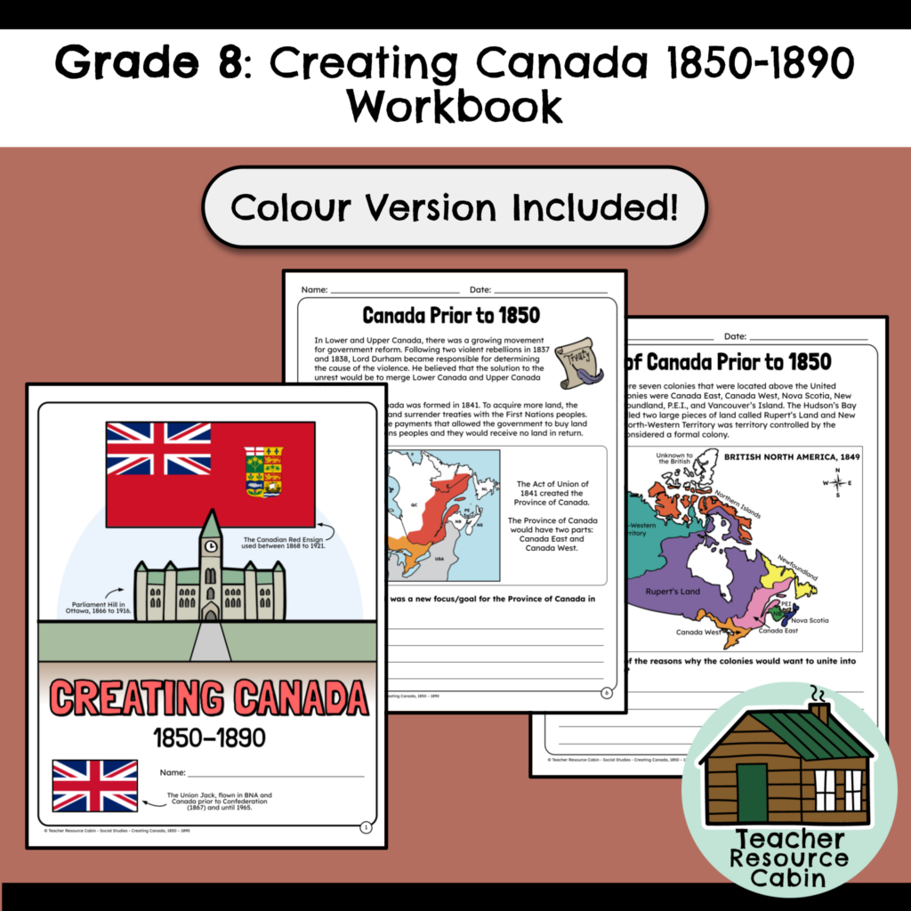 Creating Canada 1850-1890 Workbook (Grade 8 Ontario History) - Teacher ...