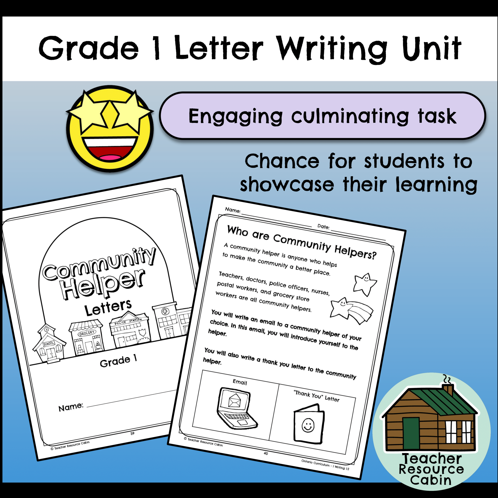 Grade 1 Friendly Letter Writing Unit (Printable + Google Slides ...