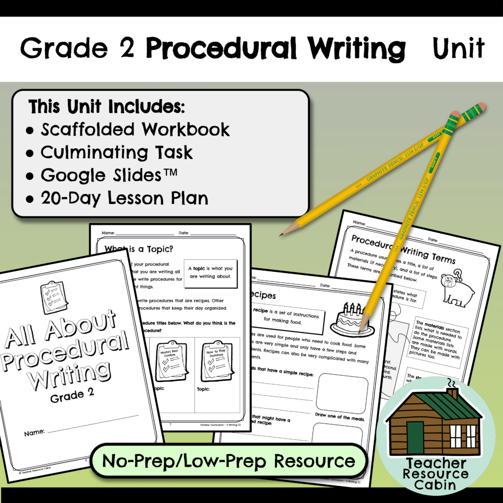 Grade 2 Procedural Writing Unit (Printable + Google Slides™) - Teacher ...