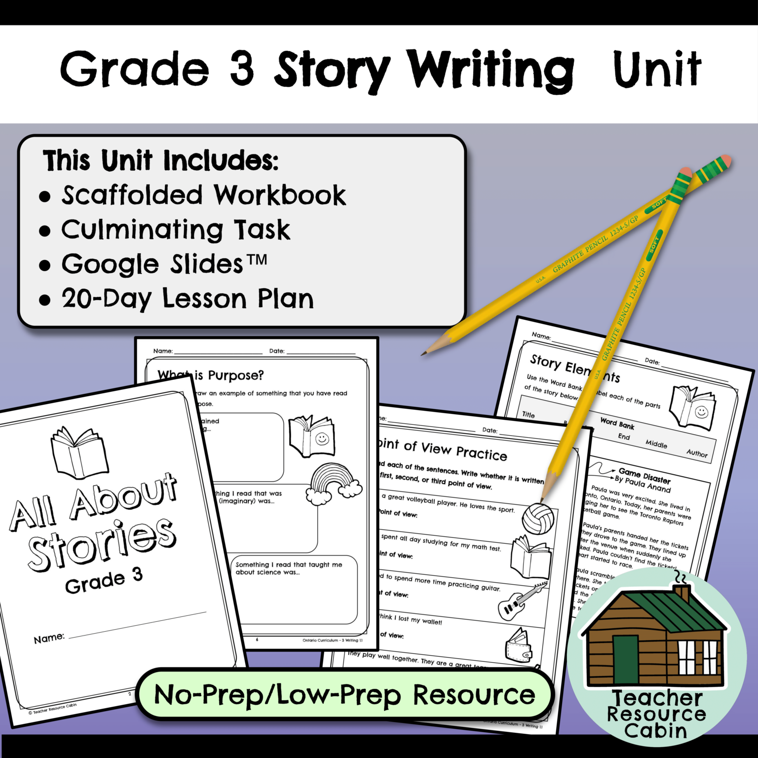 Grade 3 Story Writing Unit (Printable + Google Slides™) - Teacher ...