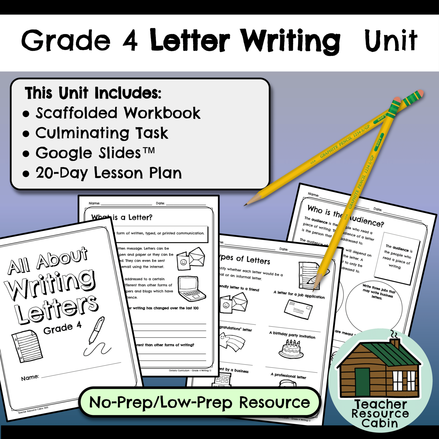 Grade 4 Letter Writing Unit (Printable + Google Slides™) - Teacher ...