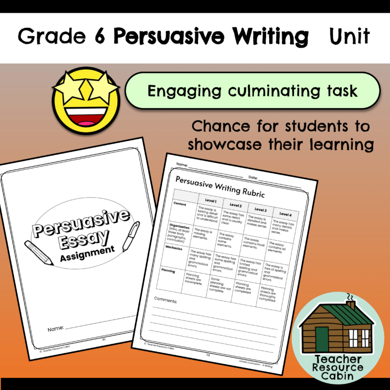 Grade 6 Persuasive Writing Unit (Printable + Google Slides™) - Teacher ...